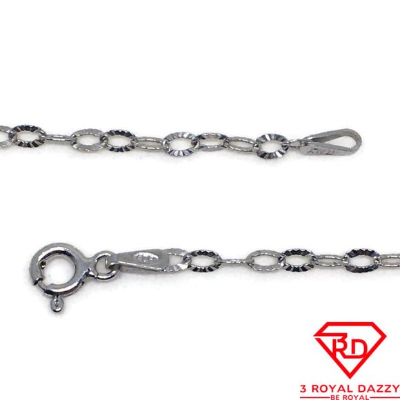 3 Royal Dazzy | Jewelry | Flat Diamond Cut Chain 22 Inch Necklace 4k ...